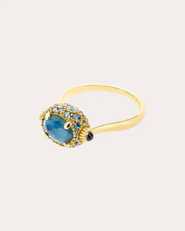 NANIS ITALIAN JEWELS Sapphire & Topaz Reversible Ring - Blue