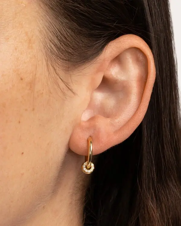 SPINELLI KILCOLLIN Diamond & 18k Nevine Max Pavé Hoop Earrings
