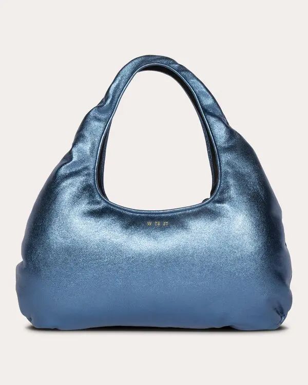W 78 ST Medium Cloud Metallic Leather Shoulder Bag