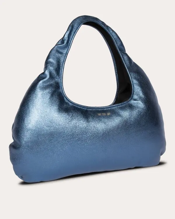 W 78 ST Medium Cloud Metallic Leather Shoulder Bag