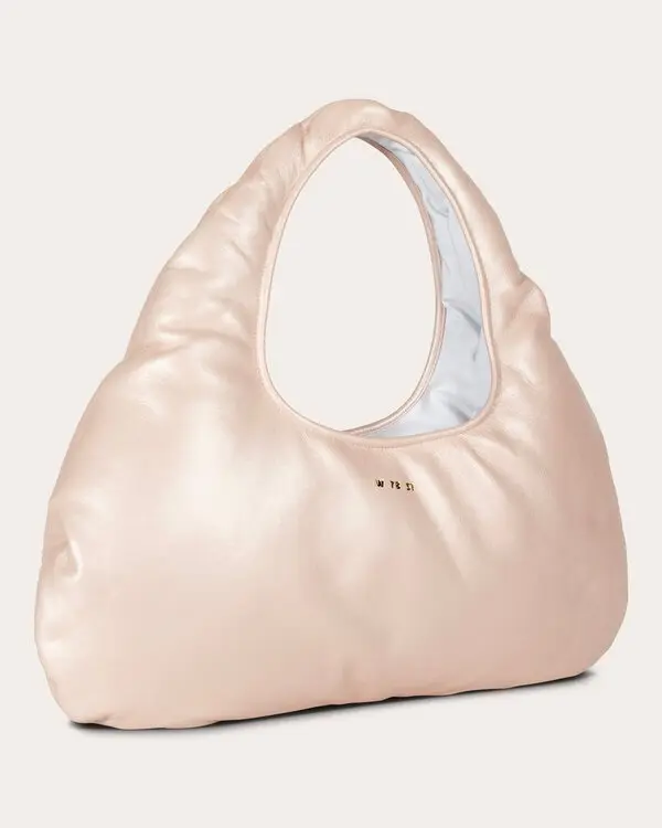 W 78 ST Medium Cloud Pearlescent Leather Shoulder Bag