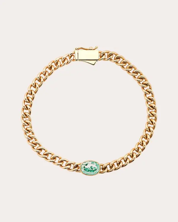Moritz Glik Emerald And 18k Unidinho Shaker Link Bracelet - Gold