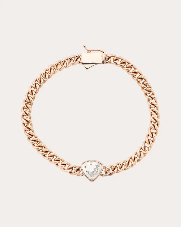 Moritz Glik Diamond & 18k Gold Unidinho Shaker Link Bracelet - Pink
