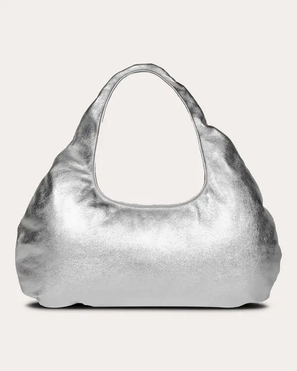 W 78 ST Medium Cloud Metallic Leather Shoulder Bag