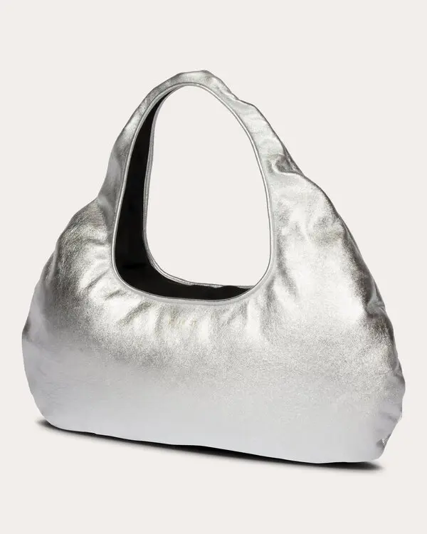W 78 ST Medium Cloud Metallic Leather Shoulder Bag