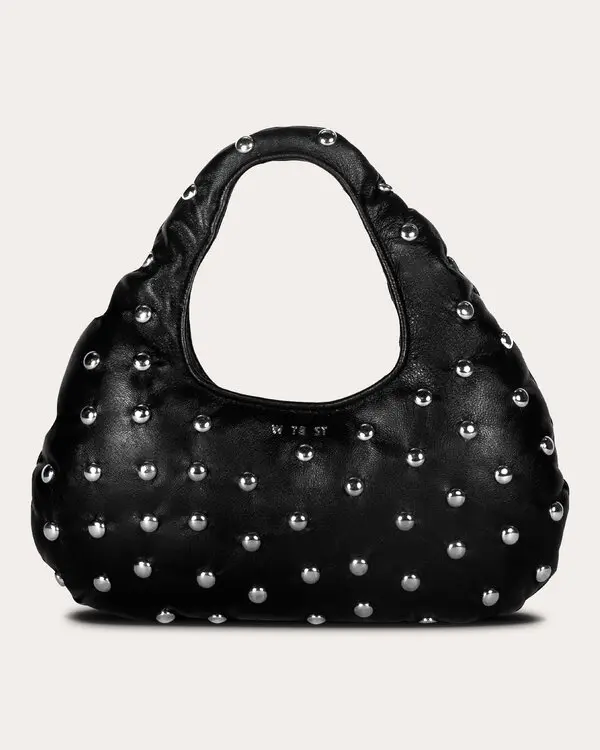 W 78 ST Micro Cloud Studded Leather Tote