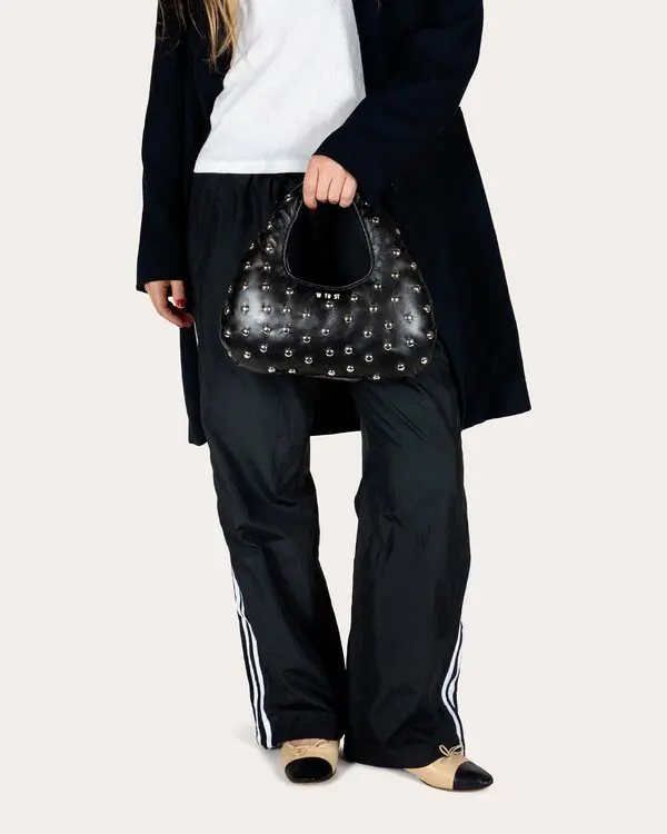 W 78 ST Micro Cloud Studded Leather Tote