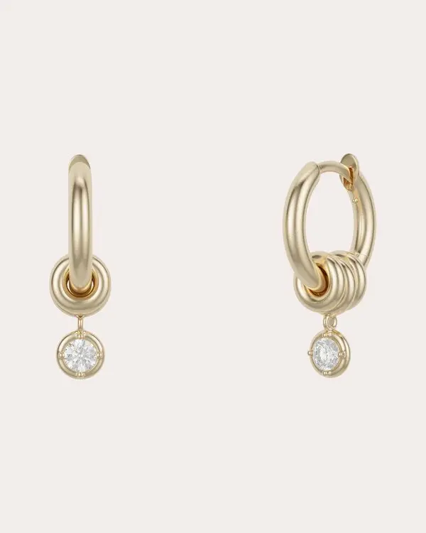 SPINELLI KILCOLLIN Zahra Diamond And 18k Hoop Earrings - Gold