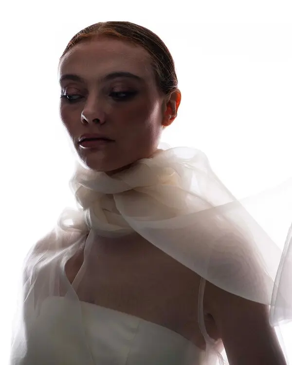 BYVARGA Fatima Sheer Organza Wrap Shirt