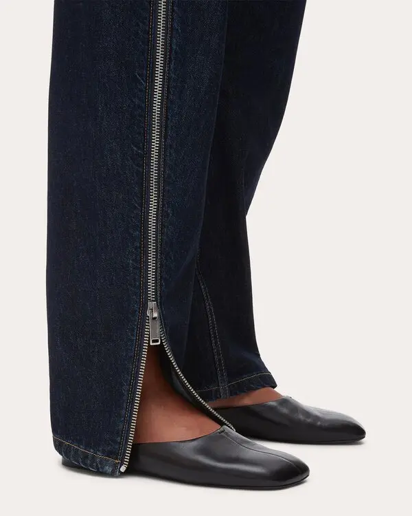 3.1 Phillip Lim Denim Twill Zip Curved-leg Jeans