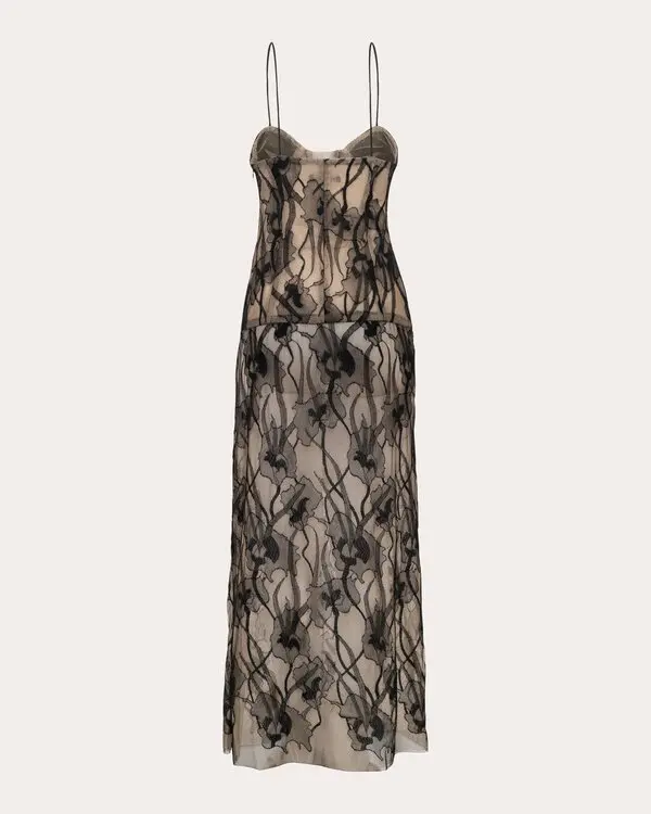 BYVARGA Melanie Floral Lace Bustier Maxi Dress