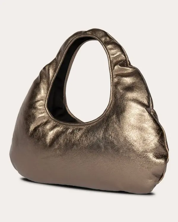 W 78 ST Micro Cloud Metallic Leather Tote