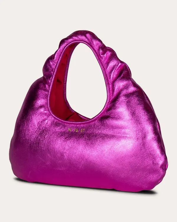 W 78 ST Micro Cloud Metallic Leather Tote