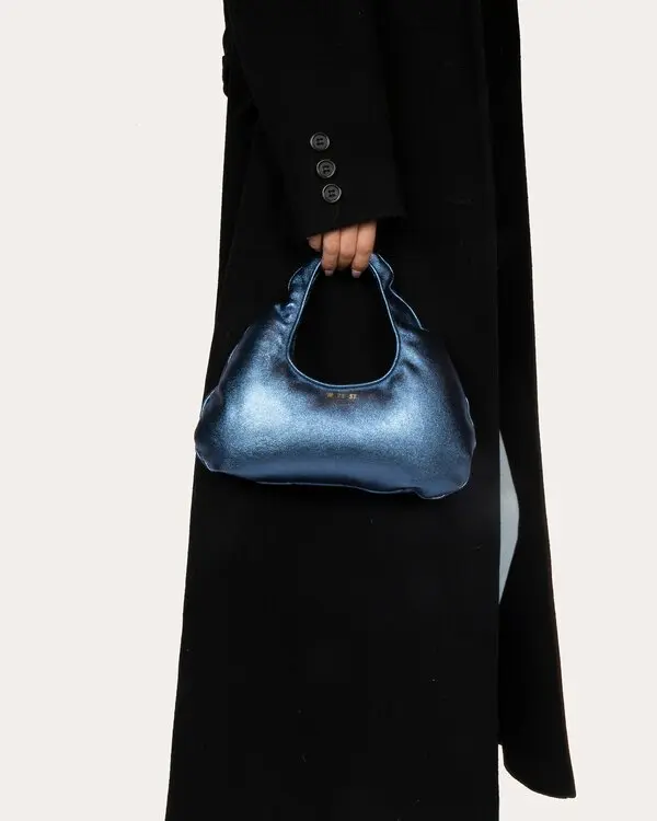 W 78 ST Micro Cloud Metallic Leather Tote