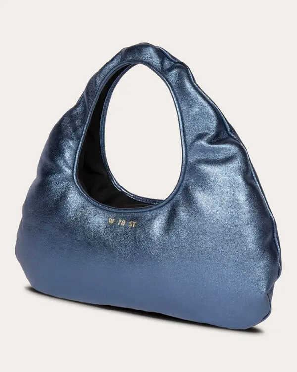 W 78 ST Micro Cloud Metallic Leather Tote