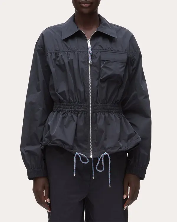 3.1 Phillip Lim Ripstop Shirred Drawstring Jacket - Blue
