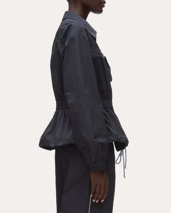 3.1 Phillip Lim Ripstop Shirred Drawstring Jacket - Blue