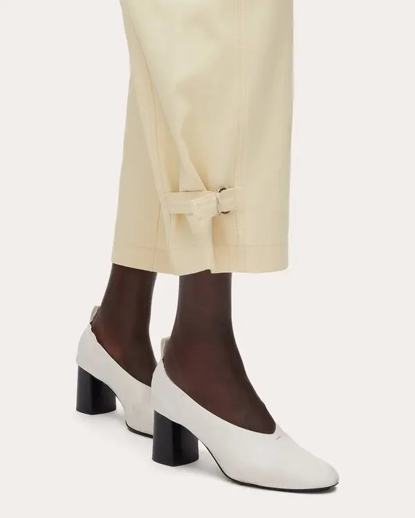 3.1 Phillip Lim Cropped Twill Cargo Pants With D-ring Straps - Yellow