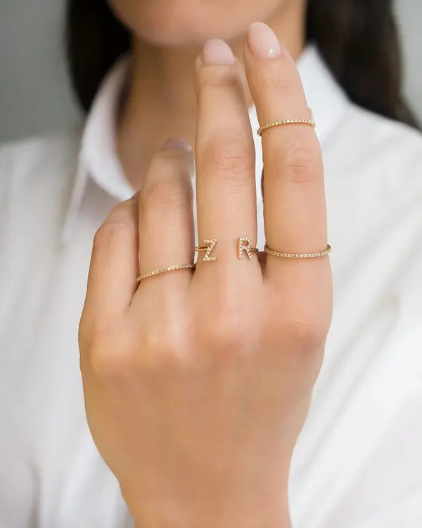 ZOE LEV Diamond And 14k Eternity Ring