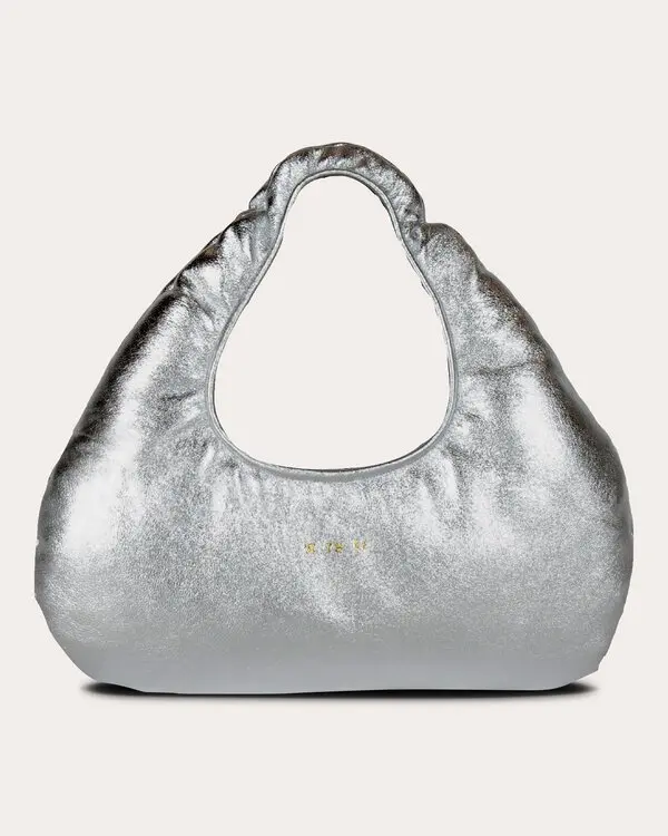 W 78 ST Micro Cloud Metallic Leather Tote
