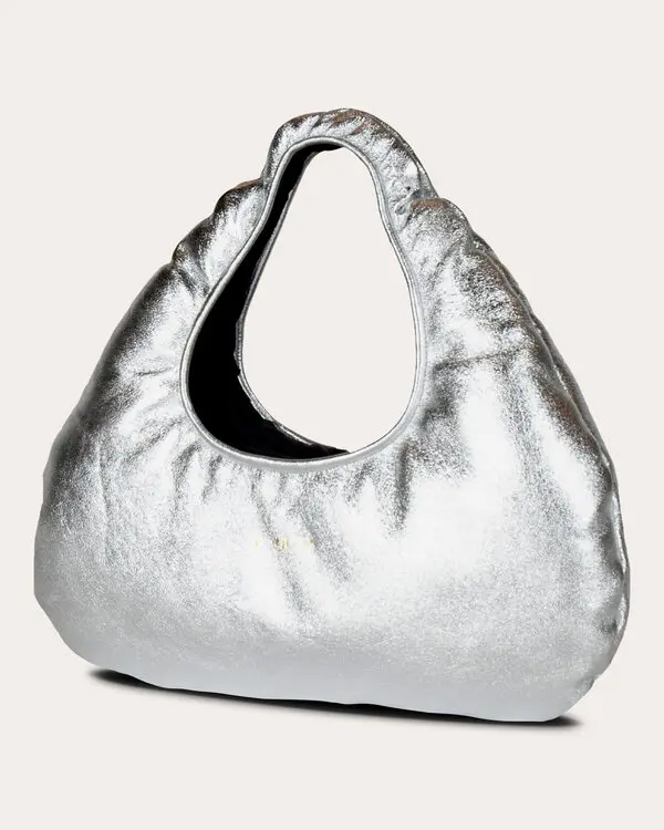 W 78 ST Micro Cloud Metallic Leather Tote