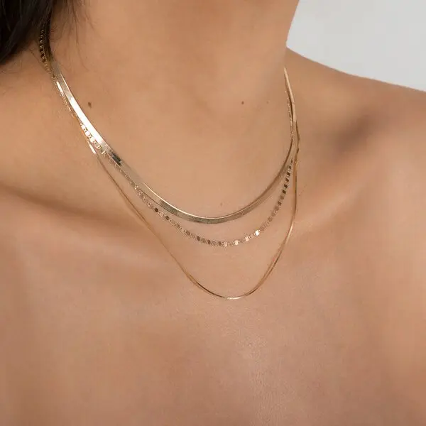 ZOE LEV 14k Mirror Chain Necklace