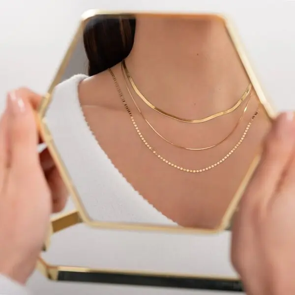 ZOE LEV 14k Mirror Chain Necklace
