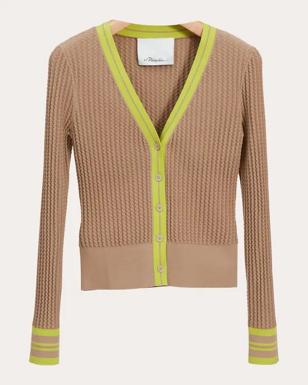 3.1 Phillip Lim Textured Knit V-neck Cardigan