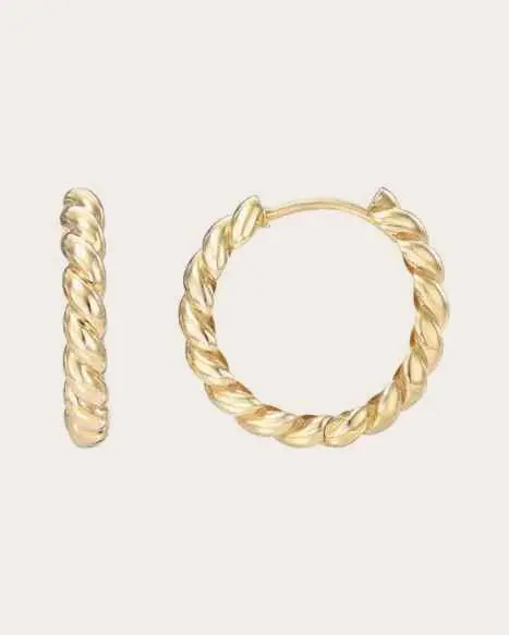 ZOE LEV 14k Twisted Hoop Earrings - Gold