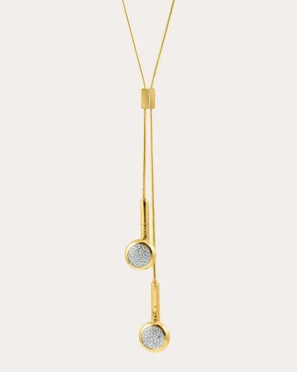 ELIOR Diamond And 18k Playtime Headphone Bolo Necklace - Gold