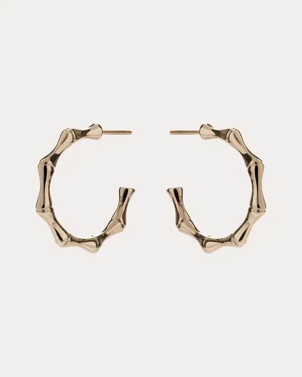 ARA VARTANIAN Bamboo 18k Hoop Earrings - Gold