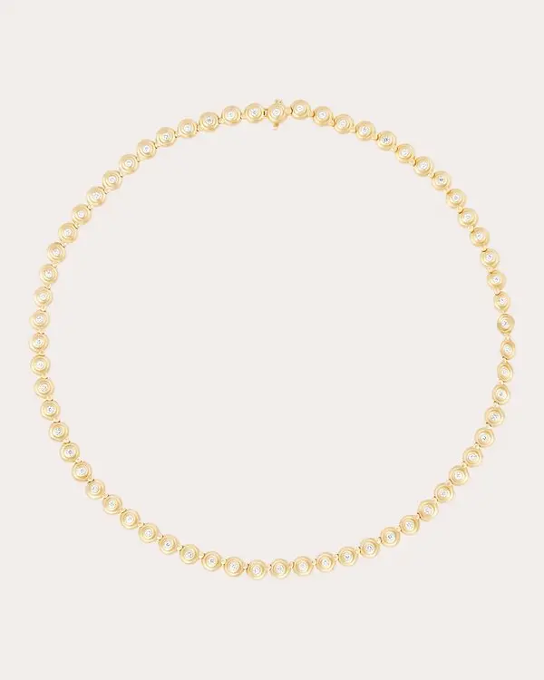 CAMPBELL + CHARLOTTE Diamond & 14k Evolve Riviere Link Necklace - Gold