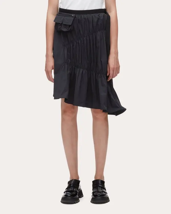 3.1 Phillip Lim Ripstop Shirred Asymmetric Skirt - Blue