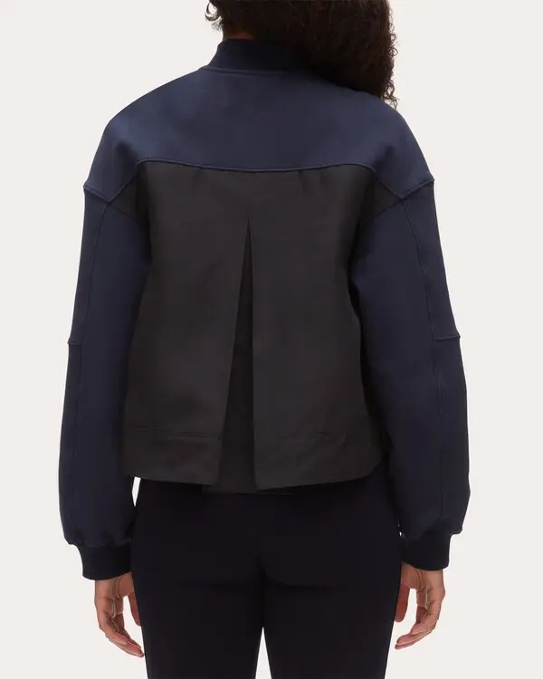 3.1 Phillip Lim French Terry Ripstop Combo Zip Track Jacket