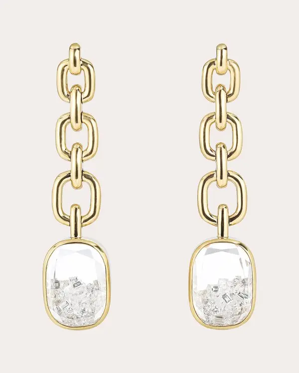 Moritz Glik Malha 18k Crystal And Diamond Shaker Earrings - Gold