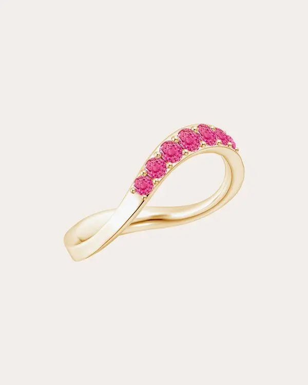 Natori Shangri-la 14k Gold Sapphire Ring - Pink