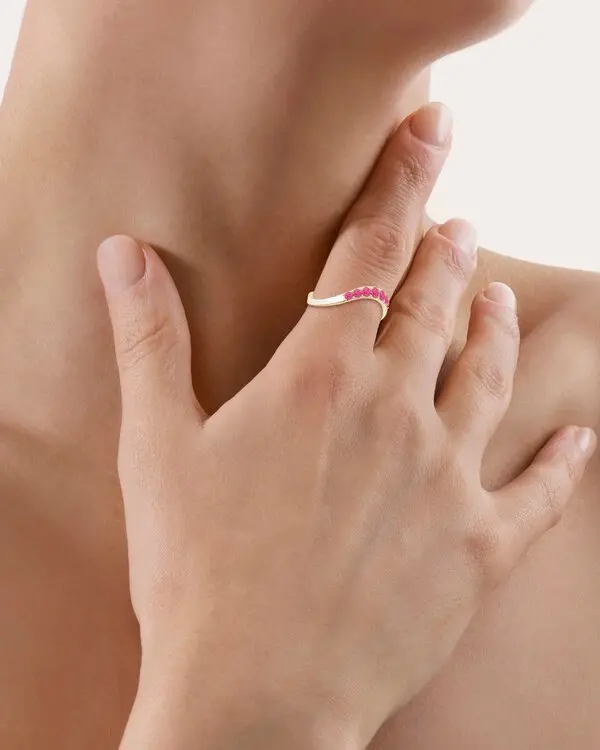 Natori Sapphire And 14k Gold Shangri-la Ring