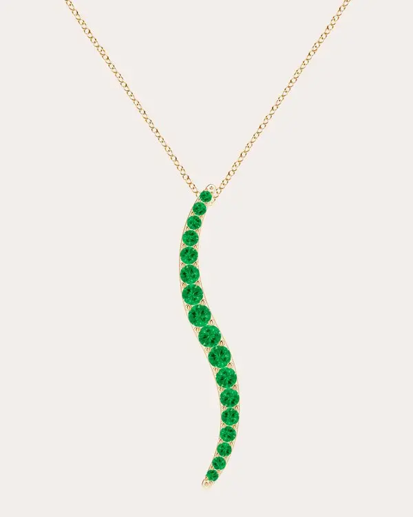 Natori Shangri-la 14k Gold Tsavorite Pendant Necklace - Green