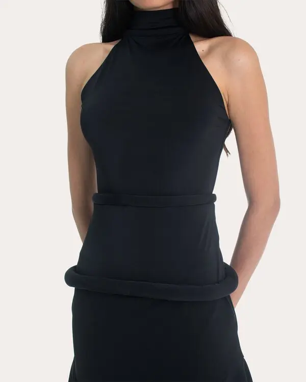 Francisco Arce Mar Rolled Mock Neck Top
