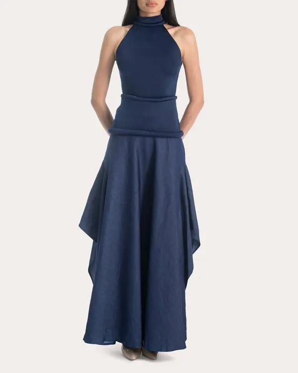 Francisco Arce Mar Rolled Mock Neck Top