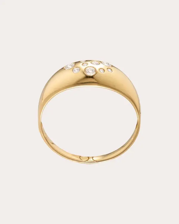 ELIZABETH MOORE Diamond And 18k Dome Ring