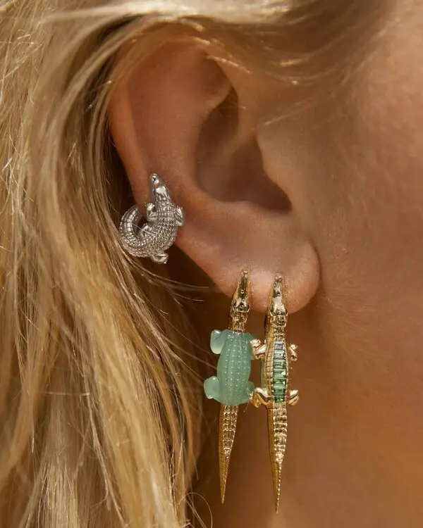 BIBI VAN DER VELDEN Alligator Twist Earring