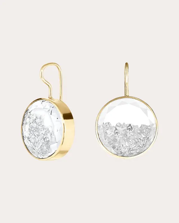 Moritz Glik Core 15 18k Crystal And Diamond Shaker Earrings - Gold