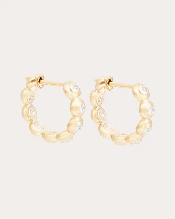CAMPBELL + CHARLOTTE Diamond & 14k Evolve Hoop Earrings - Gold