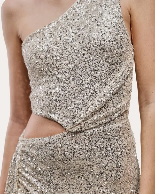 Francisco Arce Azel Sequin Asymmetric Gown