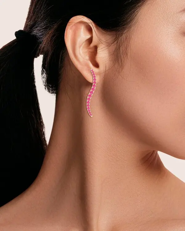 Natori Sapphire And 14k Gold Shangri-la Drop Earrings