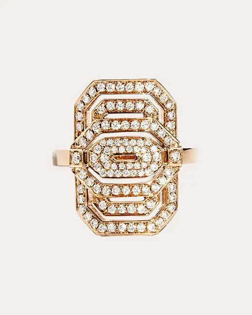 STATEMENT Mini My Way 18k Gold Diamond Ring - Pink