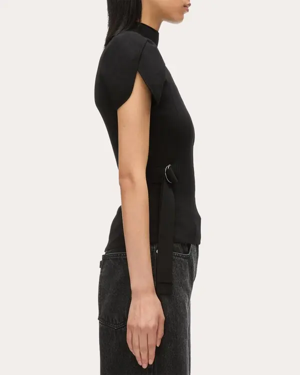 3.1 Phillip Lim Ribbed Mock Neck Top