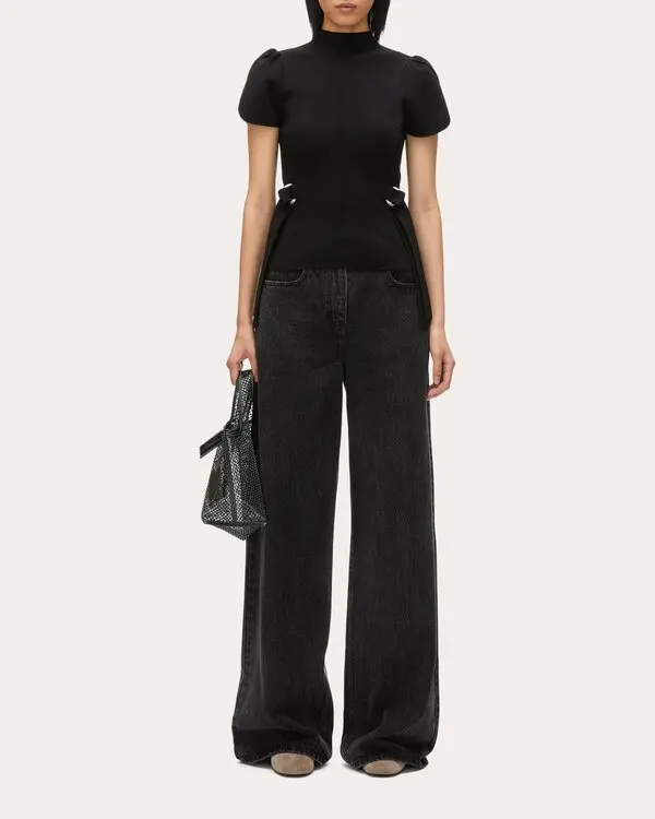3.1 Phillip Lim Ribbed Mock Neck Top