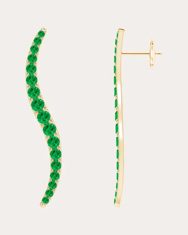 Natori Shangri-la 14k Gold Tsavorite Drop Earrings - Green